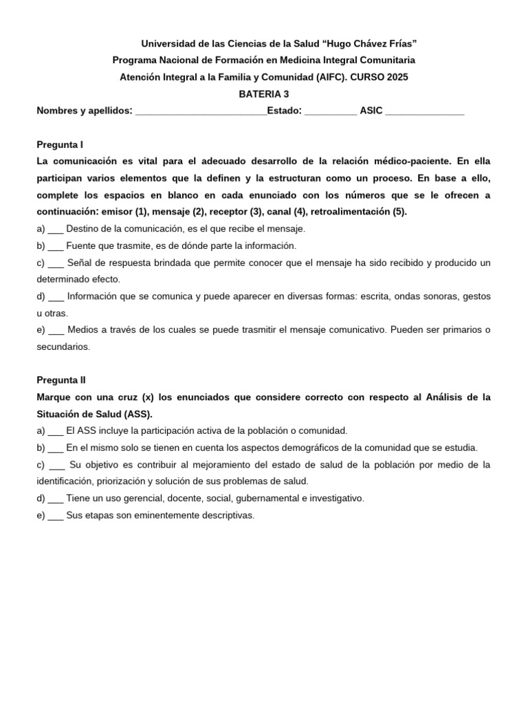 AfIC - EX, Ordinario, Bat 3, Jueves13 de Marzo. | PDF | Comunicación | Adultos