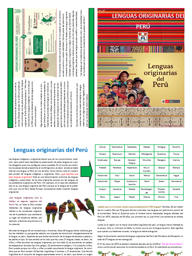 Lenguas originarias del Perú 1º y 2ºSemana4 | PDF | Perú | Lingüística