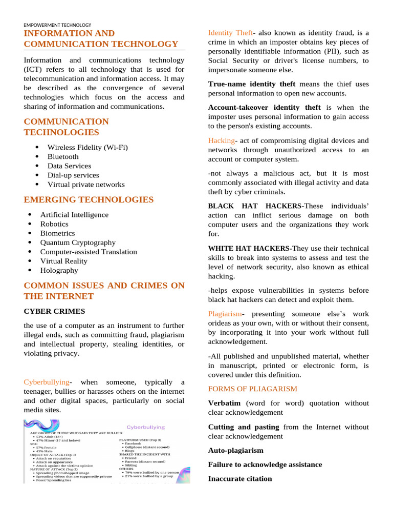 Empowerment Technology Reviewer | PDF | Image Editing | Security Hacker