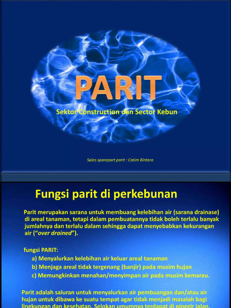 Jenis Parit On Construction | PDF