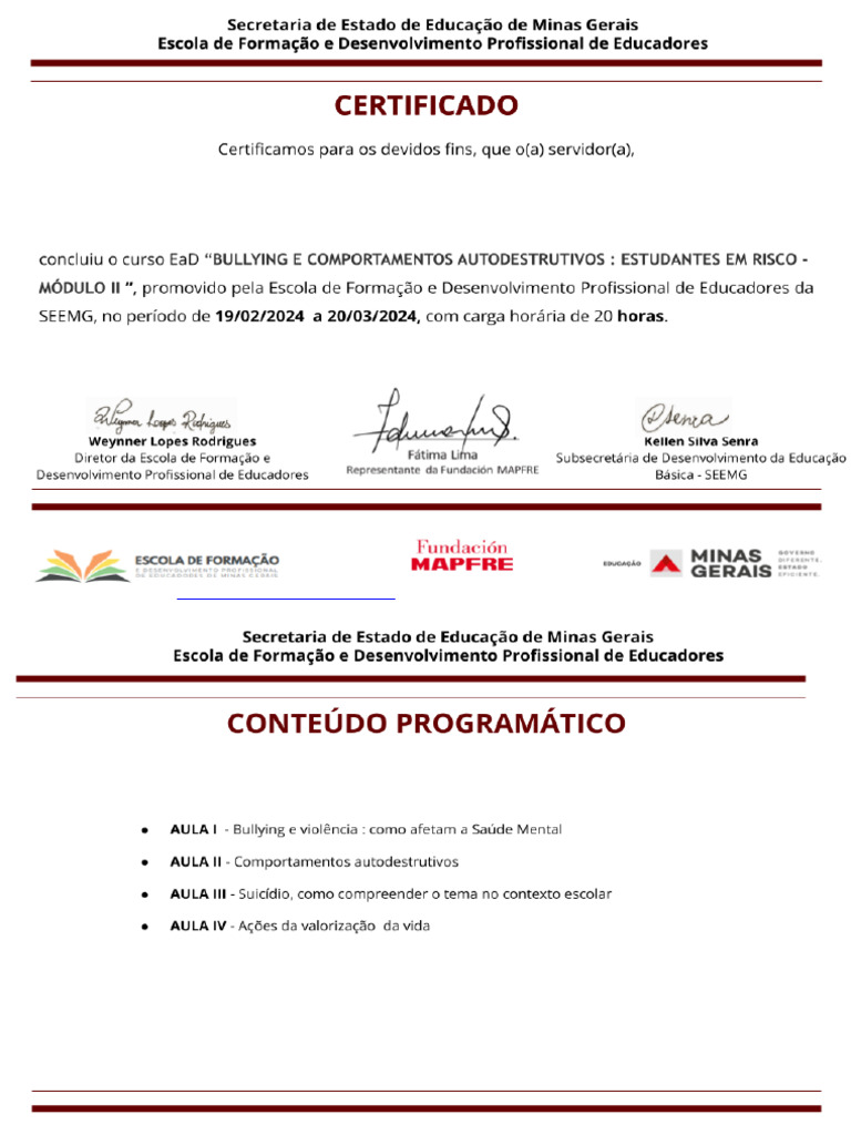 Certificado ERCA | PDF