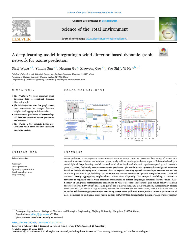 A Deep Learning Model Integrating A Wind Direction-Based Dynamic Graph Network For Ozone ...