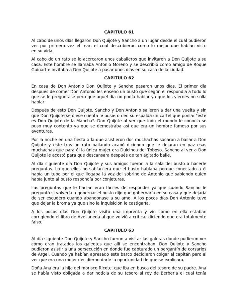 Aventuras de Don Quijote y Sancho en el Mar | PDF | Don Quijote