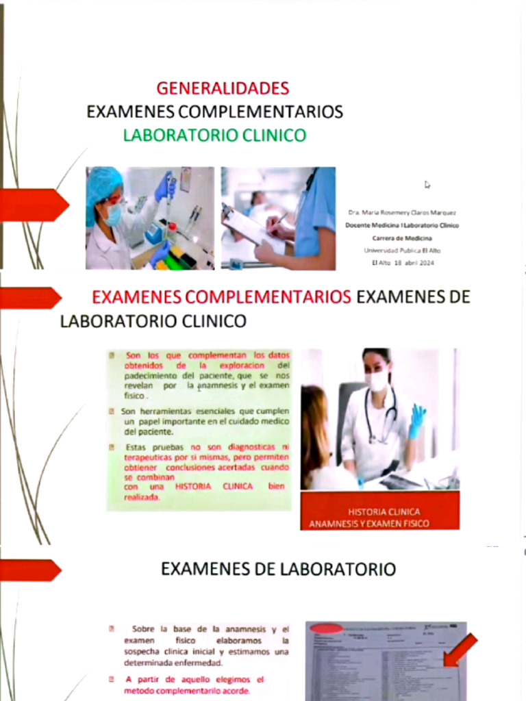 Examenes Complementarios | PDF