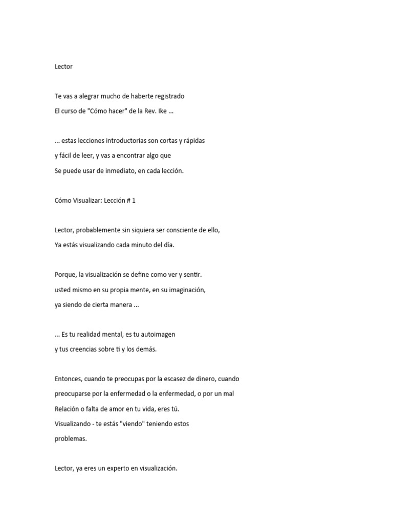 Curso-Visualizacion | PDF | Amor | Mente