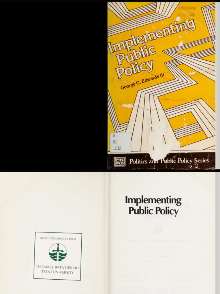 Implementing Public Policy Politics and Public Policy Series 0871871556 9780871871558 Compress | PDF