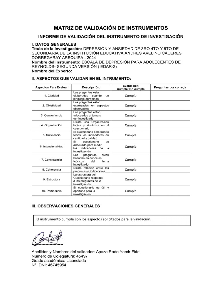 Matriz De Validación 1 Pdf