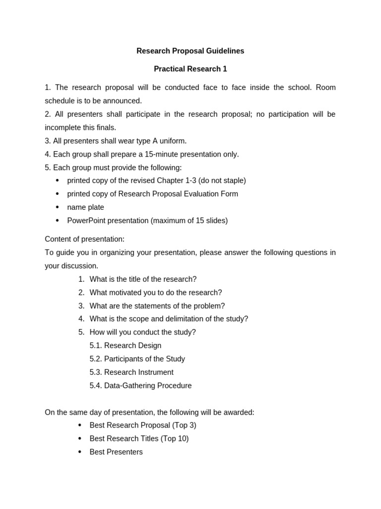 Research Proposal Guidelines | PDF