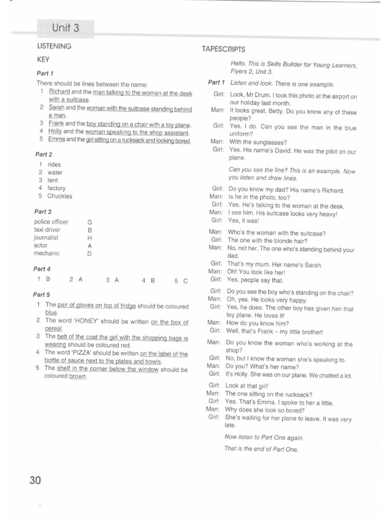 Skill Builder 2 - Test 3 - Listening (KEY) | PDF