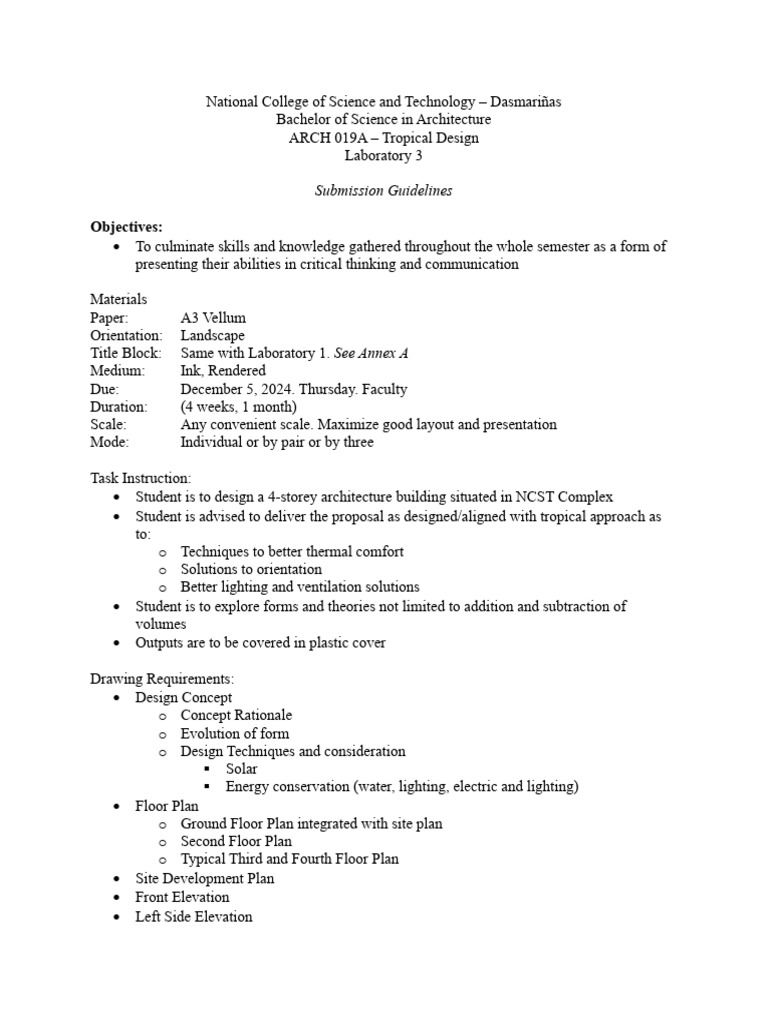 ACAD TROPICAL Laboratory 3 | PDF