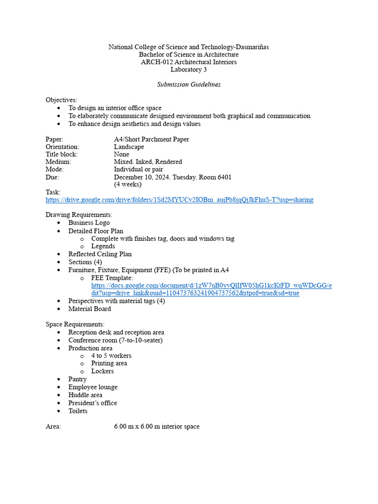 ACAD INTERIORS Laboratory 3 | PDF