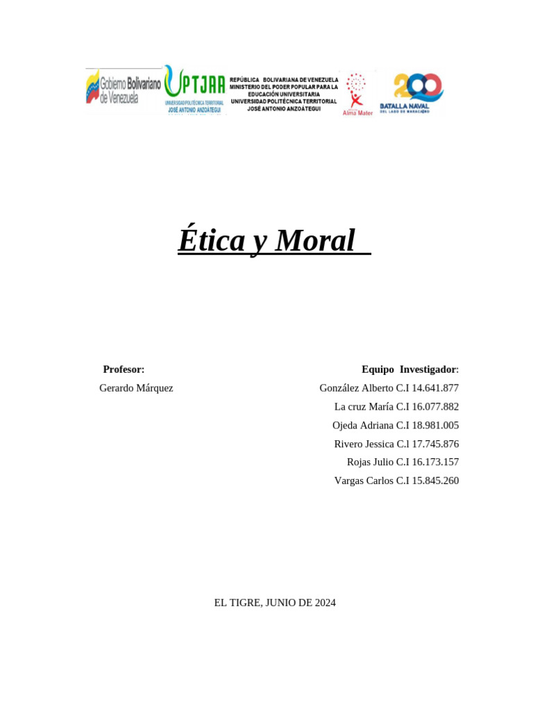 Trabajo Ética y Moral Jessica | PDF | Moralidad | Virtud