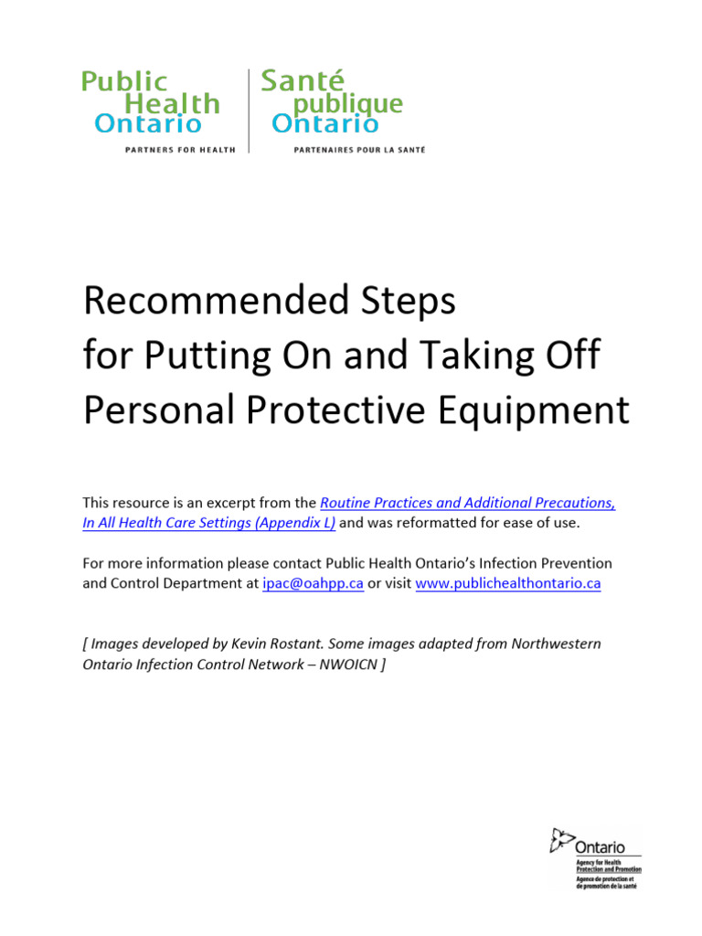 PHO Donning and Doffing PPE Poster | PDF | Personal Protective ...