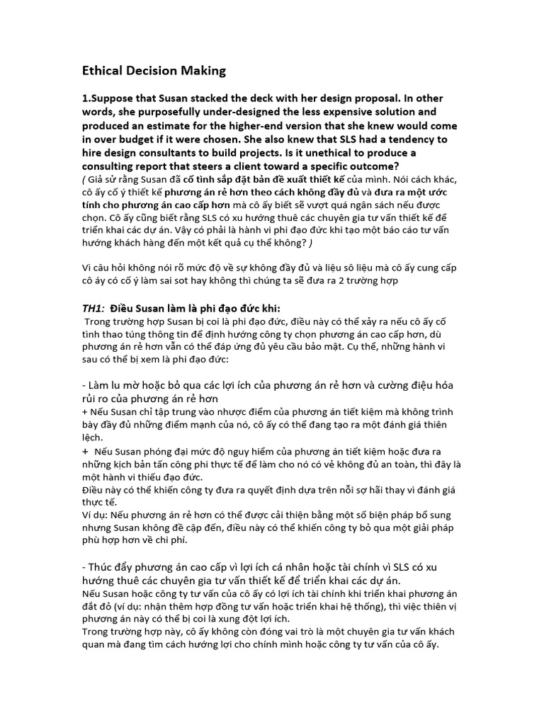 Ethical Decision Making | PDF