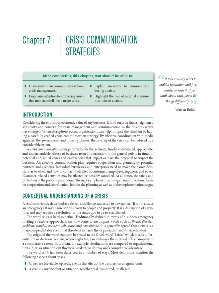 Effective Crisis Communication Strategies | PDF | Crisis Management ...