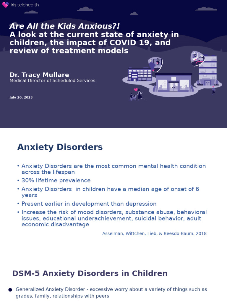 Pediatric Anxiety Iris Grand Rounds 7.20.23 | PDF | Anxiety Disorder ...