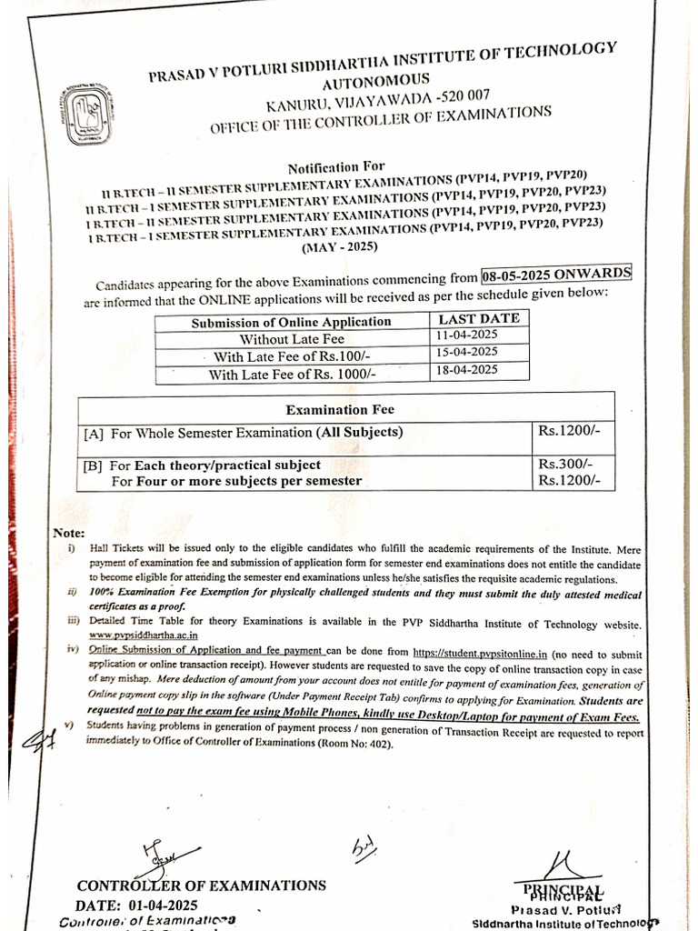 Fee Circular | PDF