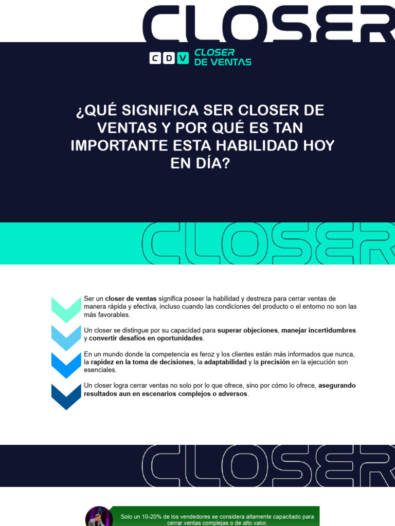 ¿Que Es Ser Un Closer | PDF | Ventas | Persuasión