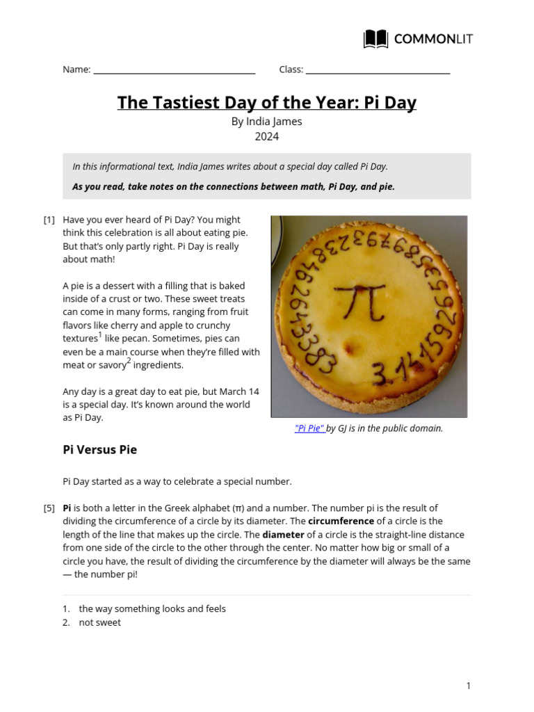 Edited - The Tastiest Day of The Year: Pi Day | PDF | Pi | Creative Commons License