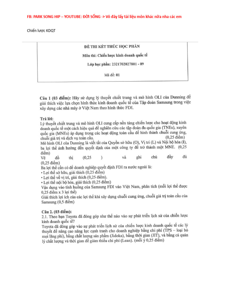 Chiến lược KDQT | PDF