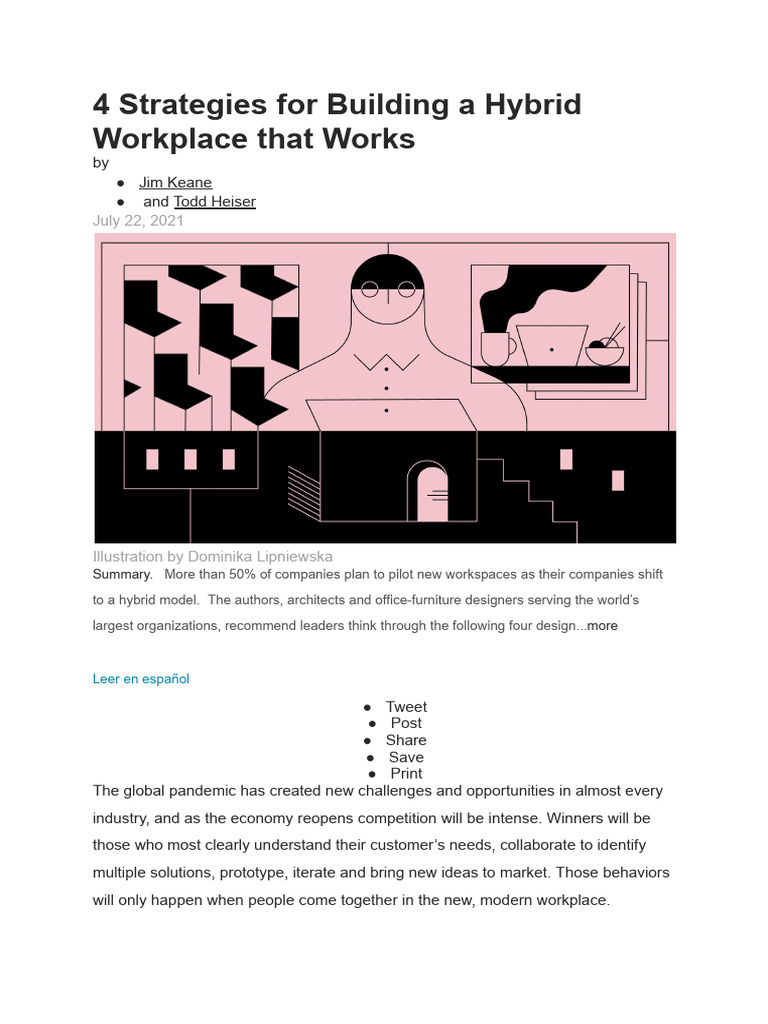 Hybrid Workplace Design Strategies | PDF