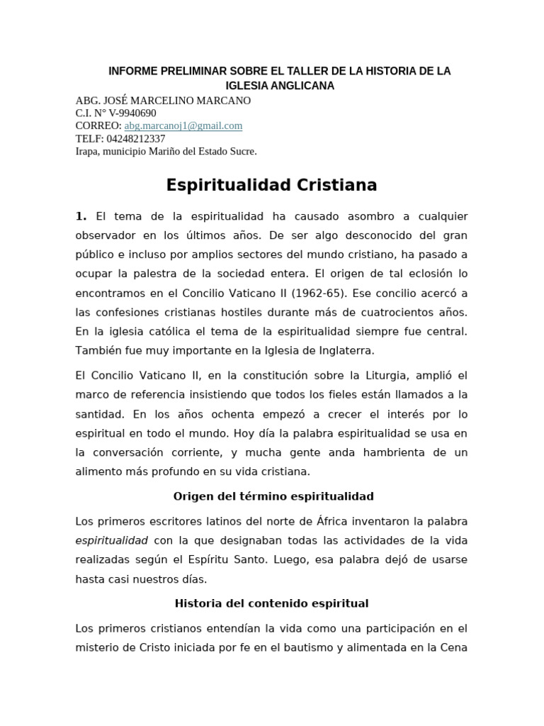 INFORME N° 6 ESPIRITUALIDAD | PDF | Misticismo | Oración