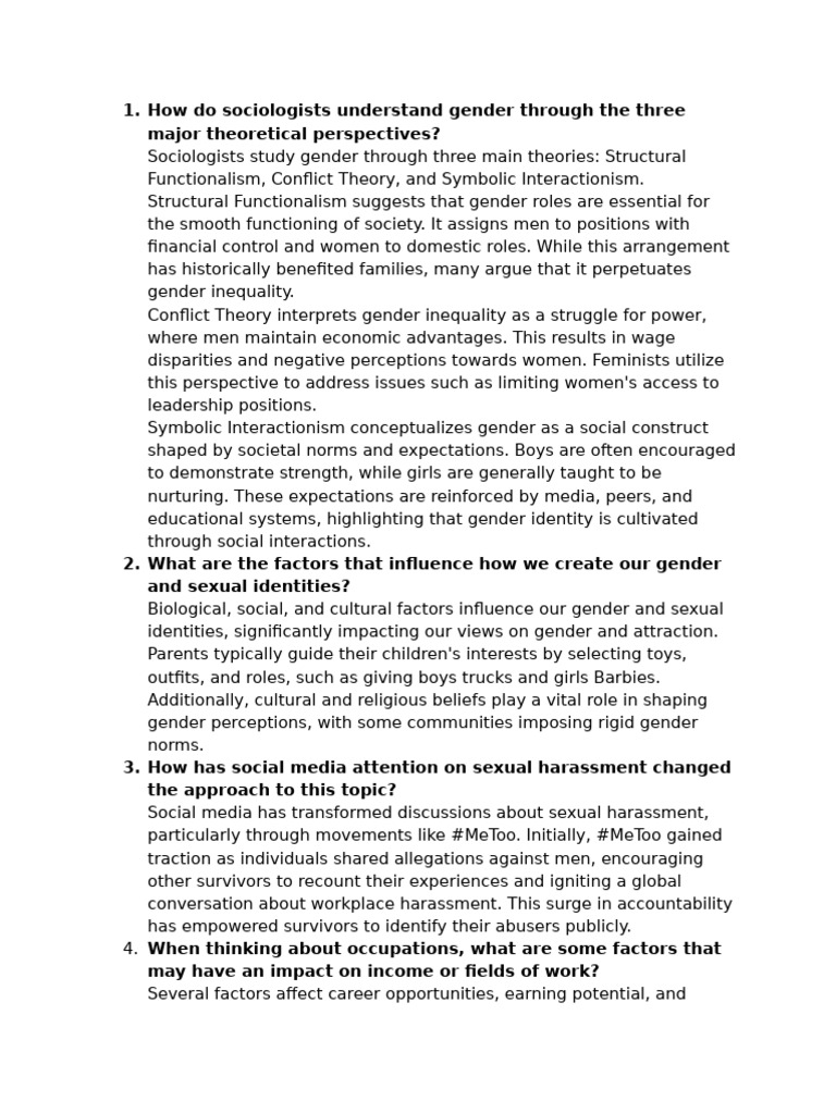 Constructing Gender, Sex and Sexuality | PDF | Gender | Gender Studies