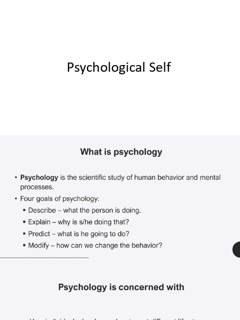 Psychological Self | PDF