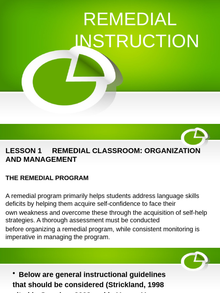 Organizing Effective Remedial Programs | PDF | Educational Assessment ...