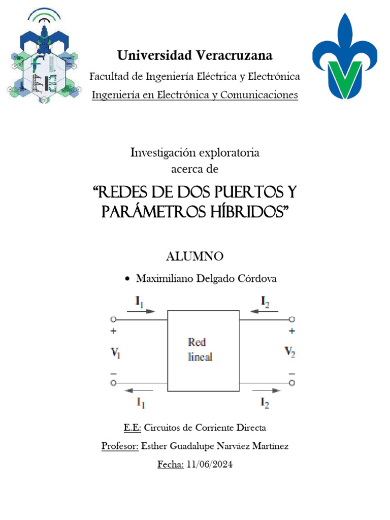 Redes de Dos Puertos y Parámetros Híbridos | PDF | Red eléctrica ...