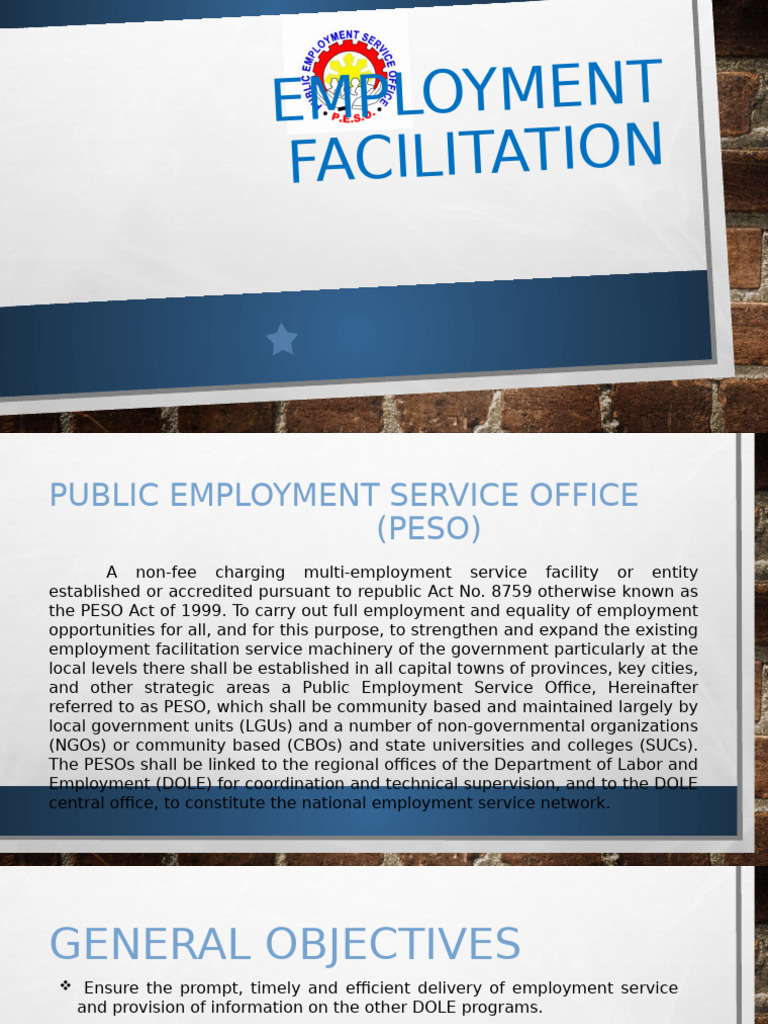 PESO Employment Facilitation Final | PDF | Salary | Employment