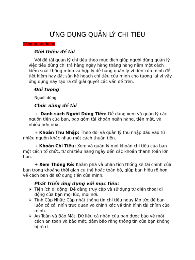 NG D NG Qu N Lý Chi Tiêu | PDF