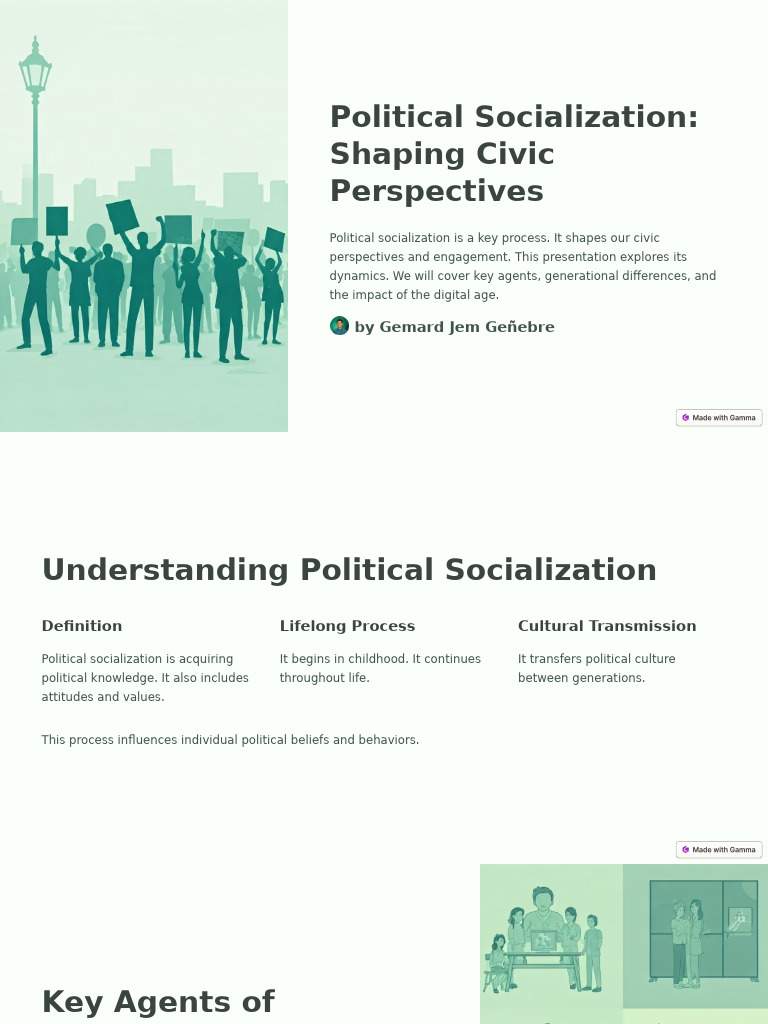 Political Socialization Shaping Civic Perspectives | PDF ...