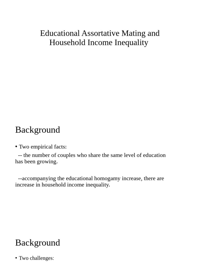 Educational Assortative Mating | PDF