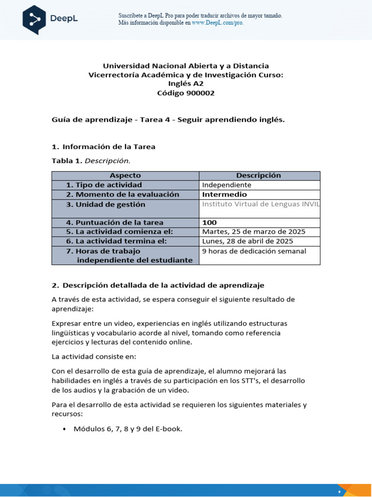 Learning Guide - Task 4 - Keep Learning English Es | PDF | Aprendizaje ...