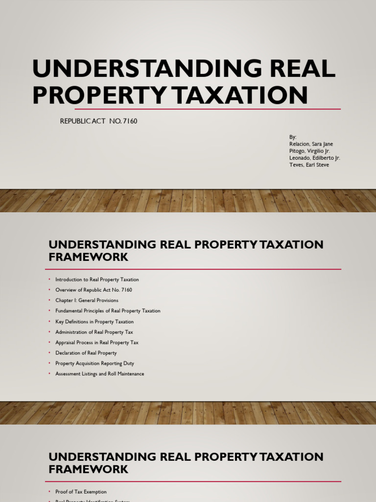 RA 7160 Real Property Taxation | PDF | Taxes | Property Tax
