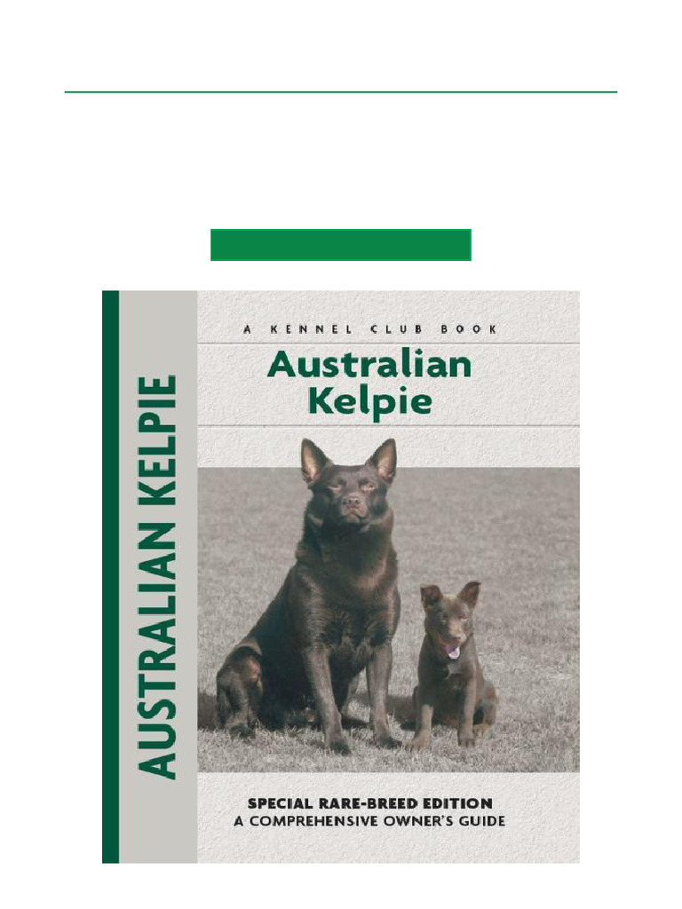 Australian Kelpie Full Ebook Access | PDF