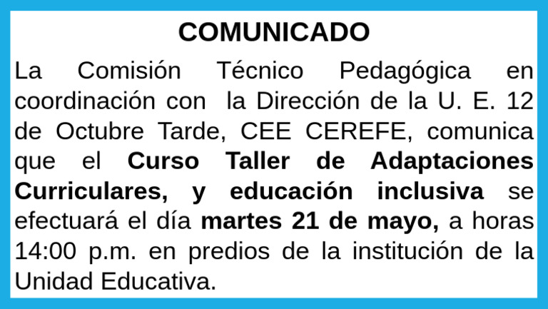 Taller de Adaptaciones Curriculares CEREFE | PDF