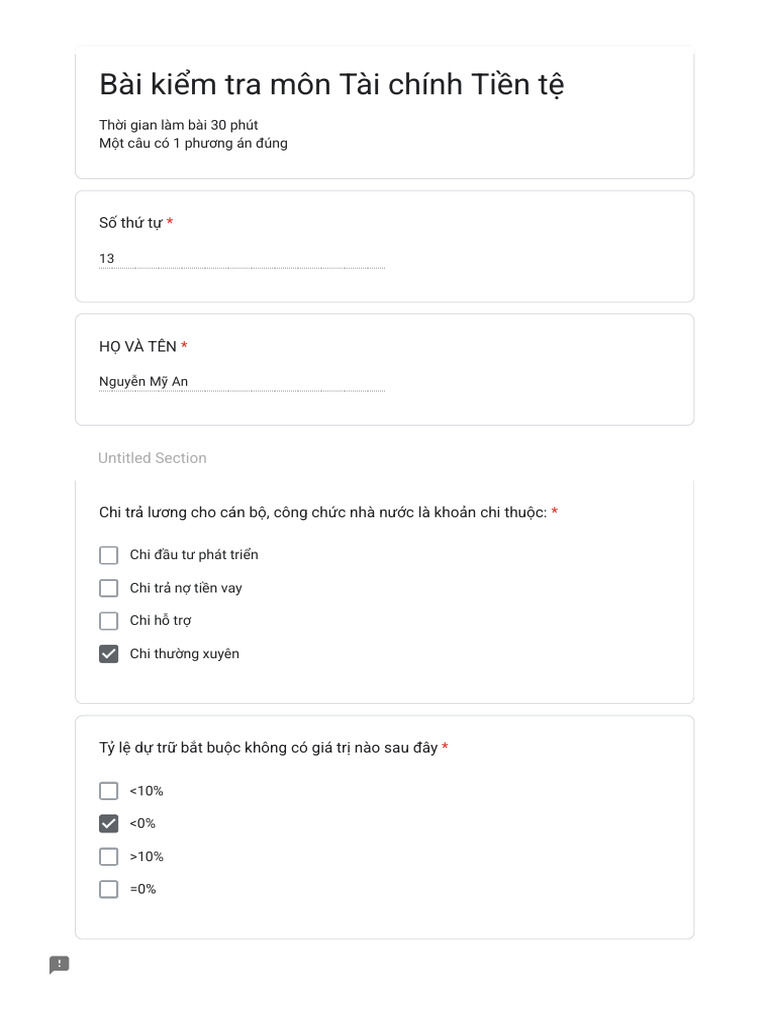 Ktra ĐK TCTT 2 | PDF