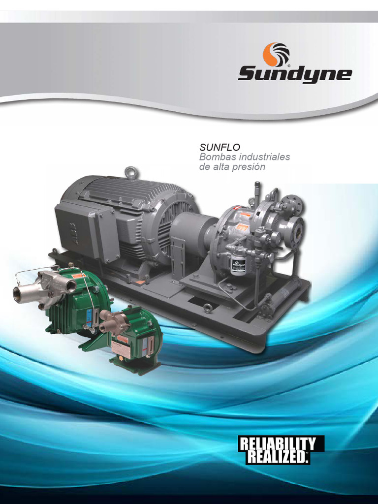 Bombas Sunflo: Alta presión industrial | PDF | Vapor | Bomba