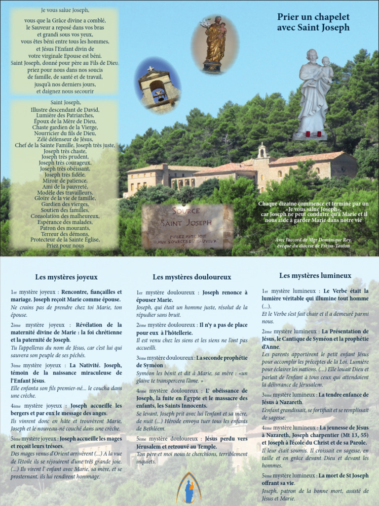 Chapelet Saint Joseph | PDF | Saint Joseph | Marie, mère de Jésus