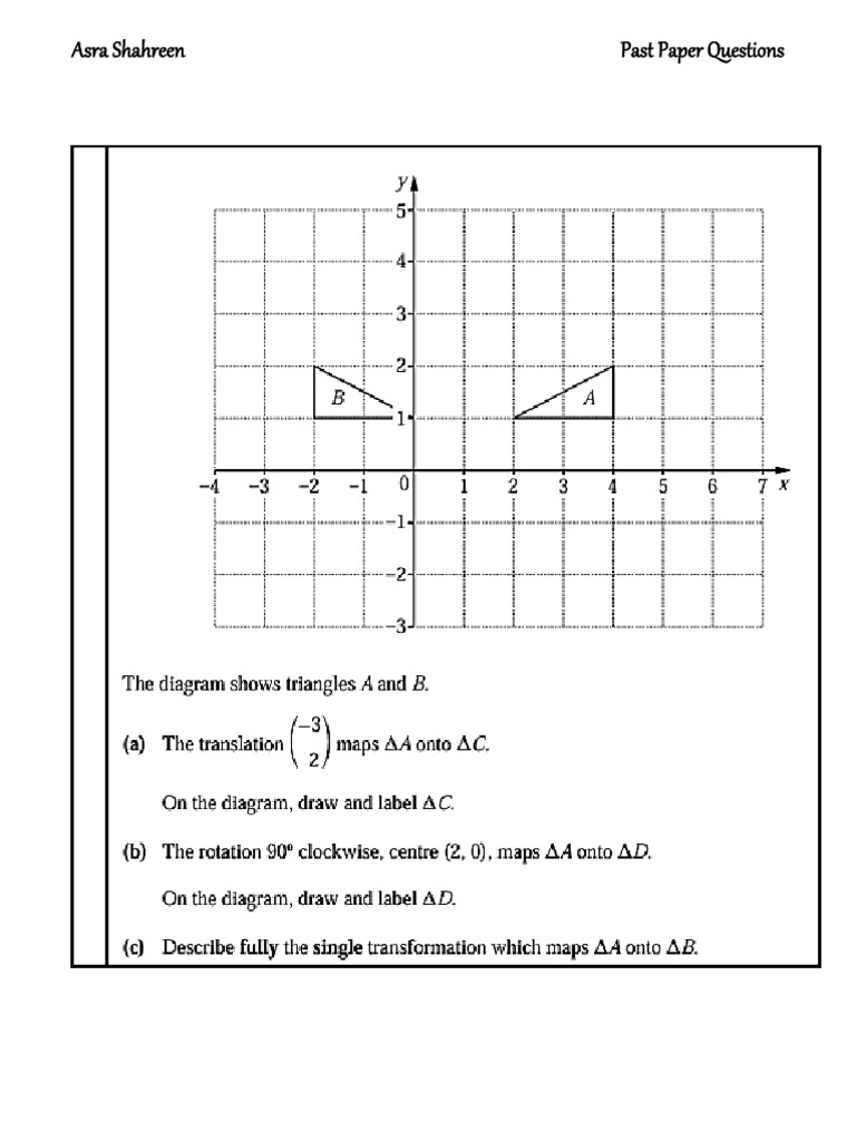 Transformation Without Marking Scheme | PDF