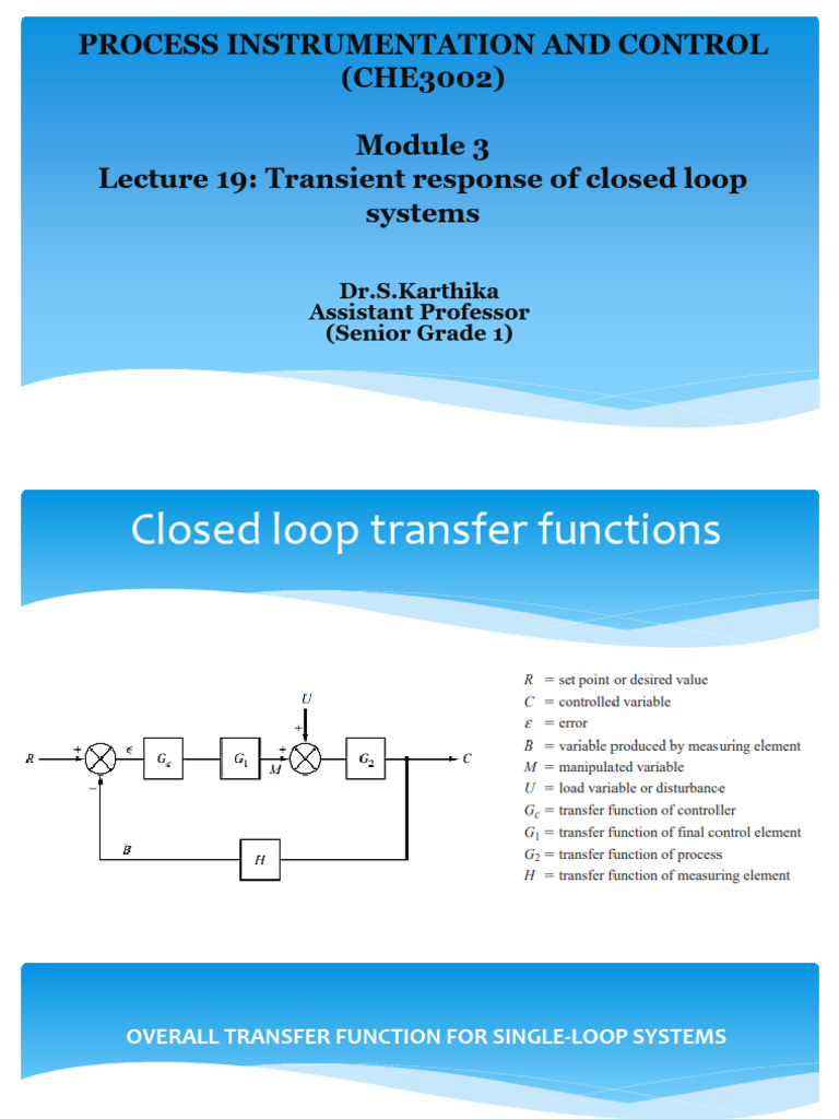 Module 3 - Transient Response of Closed Loop Systems | PDF | Control ...