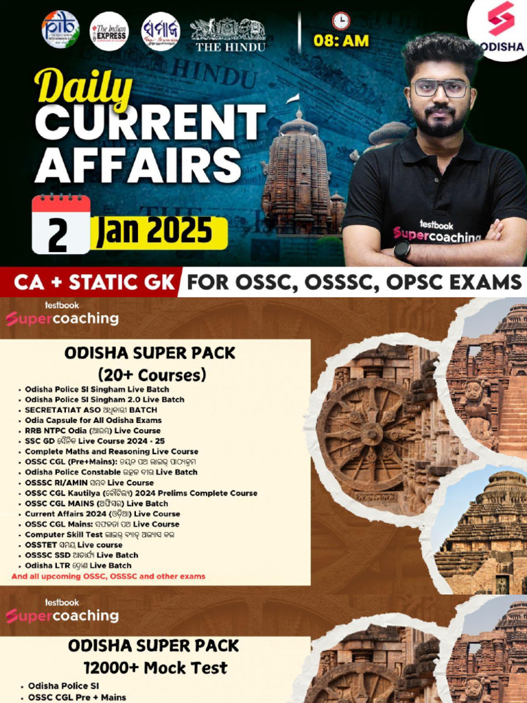 2nd Jan Current Affairs 2025 | PDF