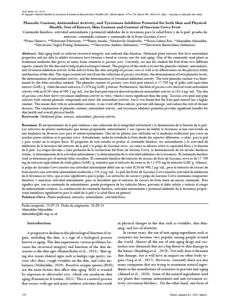 Health Test of Extract Skin Content and Content of Garcinia Cowa ...