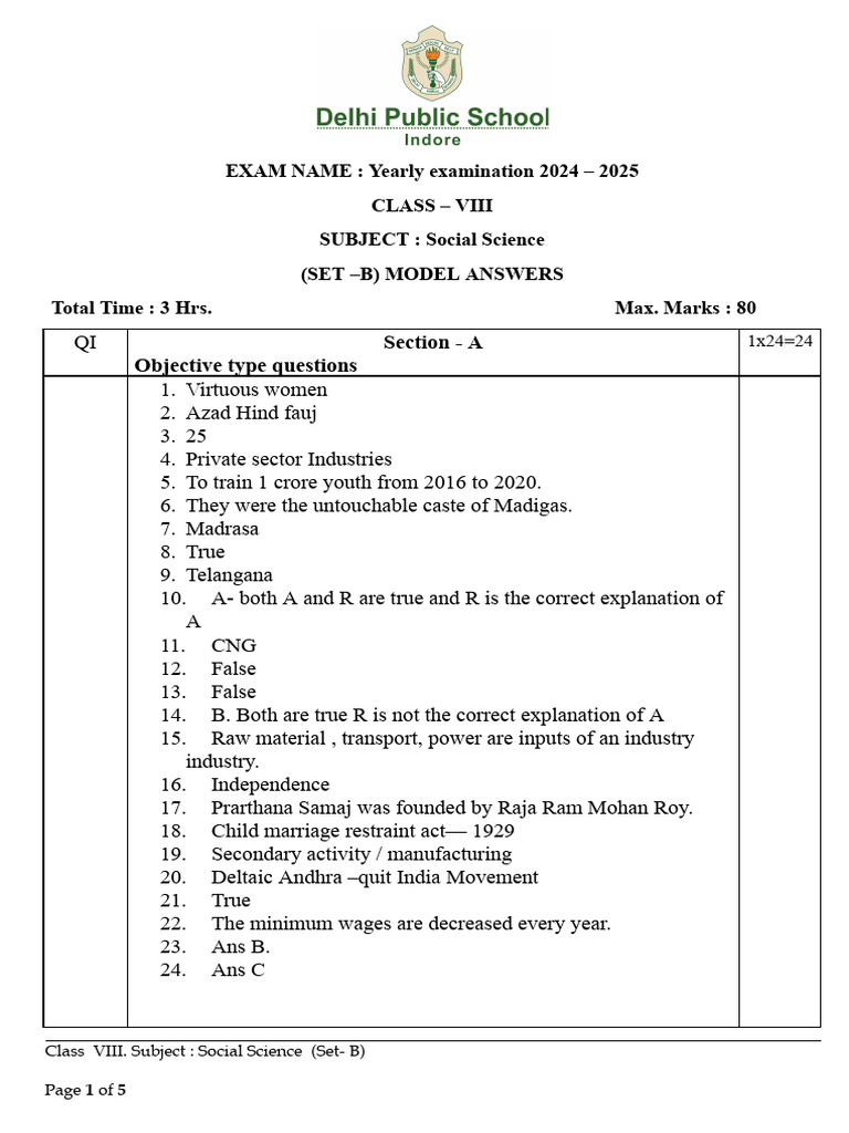 CL 8 Set B Model Answers | PDF | Crimes | Crime & Violence