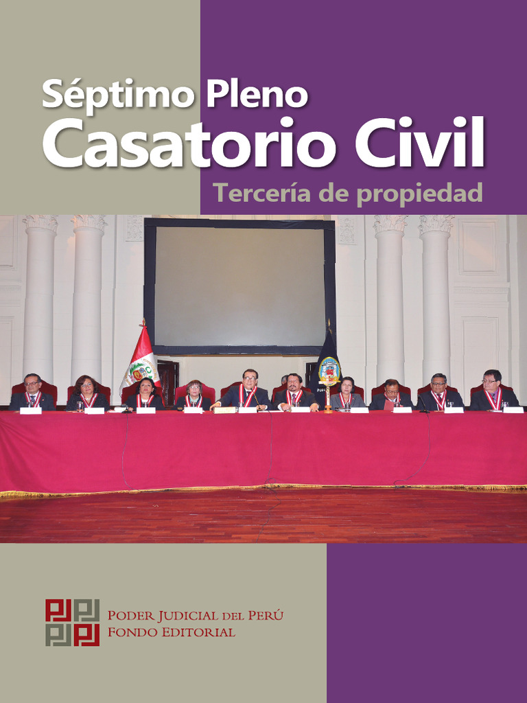 VII Pleno Casatorio Civil Tercería de - Propiedad | PDF | Caso de ley | Propiedad