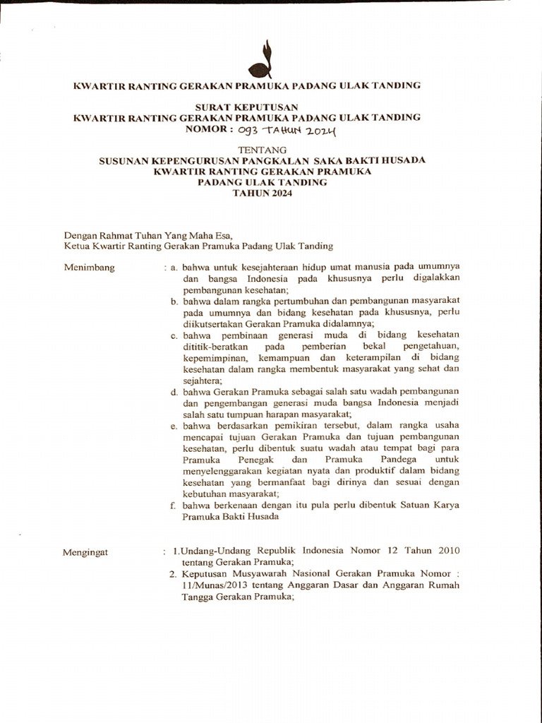 SK PANGKALAN SBH PUSKESMAS PUT | PDF