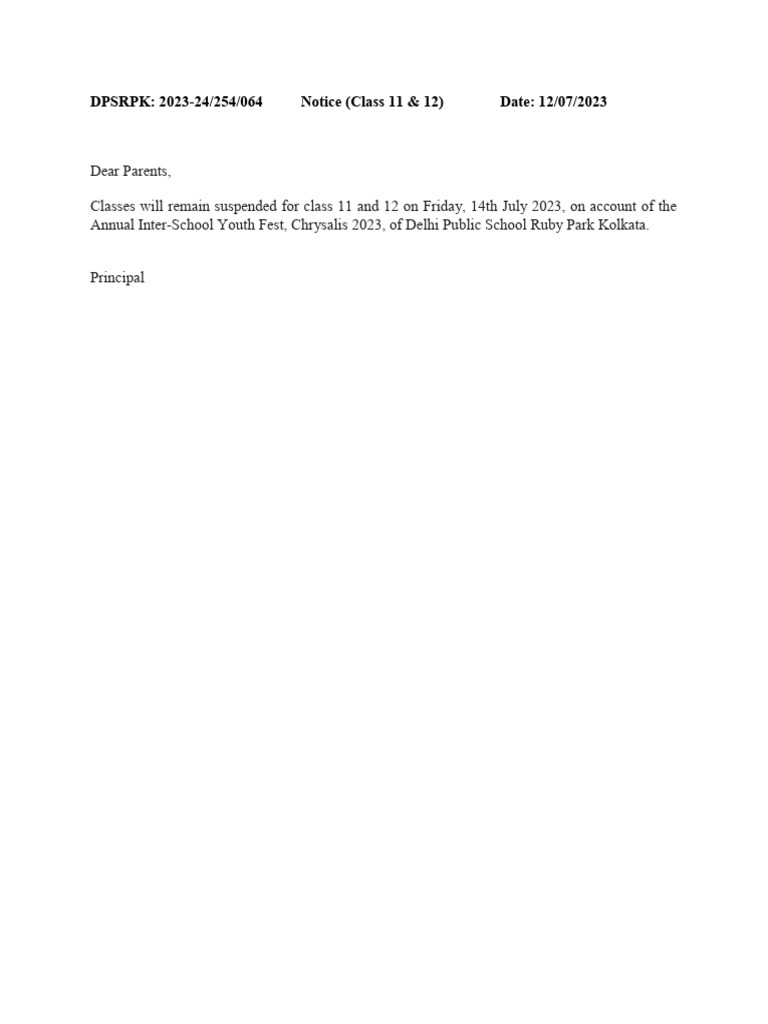 Notice_Class_11_&_12-1 | PDF