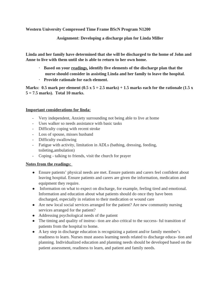 In-group assignmet 2 Discharge Planning | PDF | Caregiver | Nursing